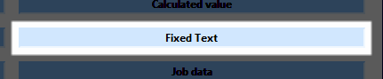Item Type - Fixed text