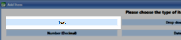 ItemType - Text item