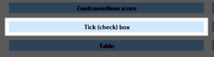 Item Type - Tick box