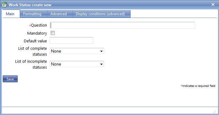 Item Type -Work Status