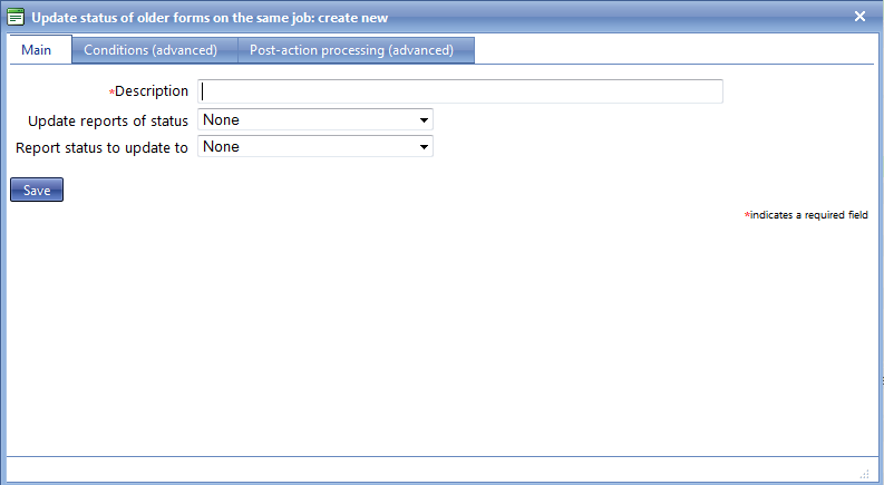 Update status of older forms on the same job